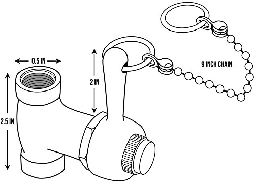 Self-Closing Shower Valve with Pull Chain, Chrome, Indoor or Outdoor U ...